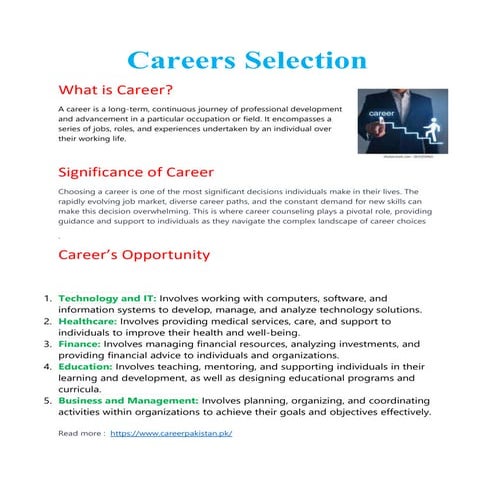 "Exploring Career Paths: Finding Your Passion" | PDF | Career Planning ...