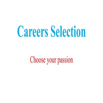 "Navigate Your Future: Career Selections" | PPTX