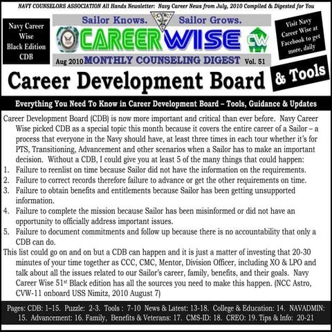 Career Wise August 2010 Cdb Edition | PDF