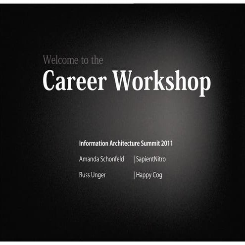 Career Workshop - IA Summit 2011 - Russ Unger & Amanda Schonfeld | PPT