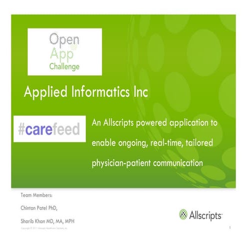 Care feed allscripts_submission | PDF