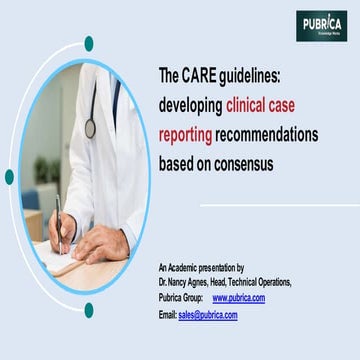 Care guidelines developing clinical case reporting recommendations ...