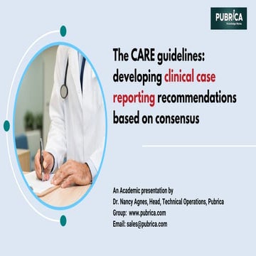 Care guidelines developing clinical case reporting recommendations ...