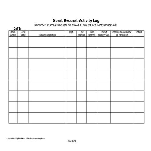 Careline activity log | PPT