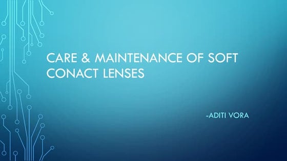 Contact lens solutions | PPT