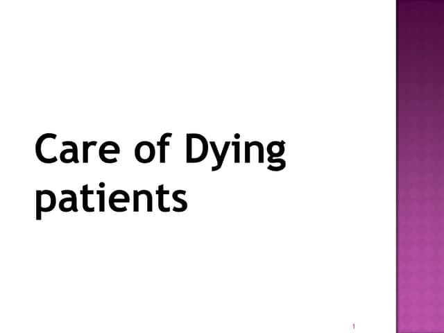 Stages of dying | PPT