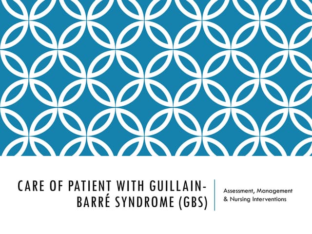 Guillain-Barré Syndrome Physiotherapy Assessment and Management | PDF