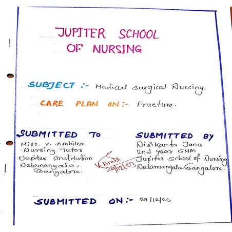 Care plan for Fracture | DOCX