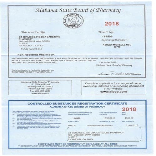 CareZone Pharmacy Licenses | PDF