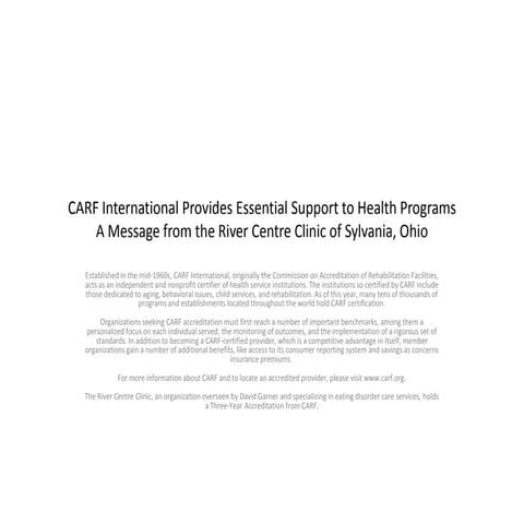 Carf international provides essential support to health programs | PPT