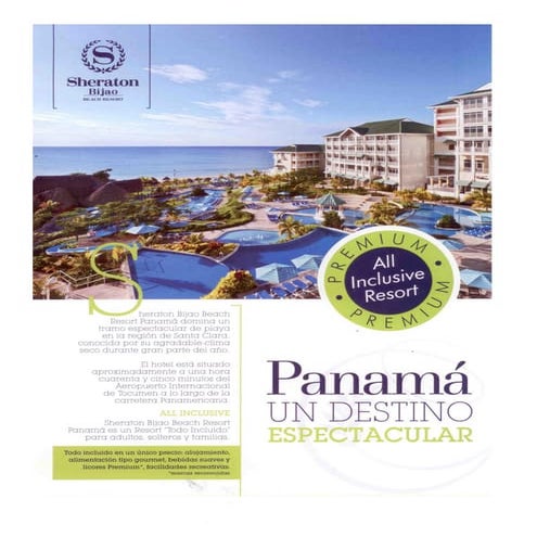 Sheraton Bijao Panamá- All Inclusive | PDF