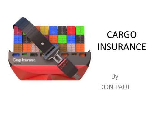 Marine Cargo insurance claims | PPT