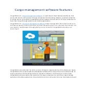 Cargo management software features
