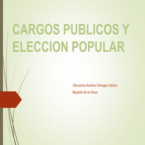 Cargos publicos y eleccion popular | PPTX