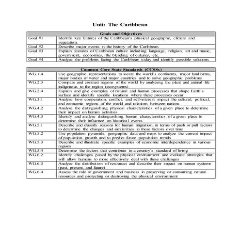 Caribbean Standards | PDF