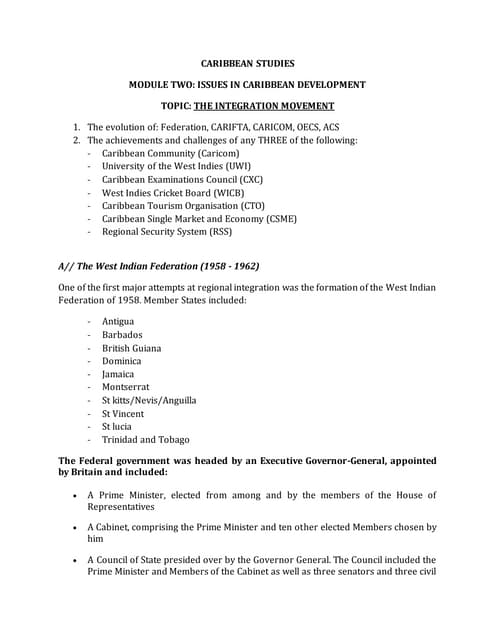 Caricom notes regional integration | PDF
