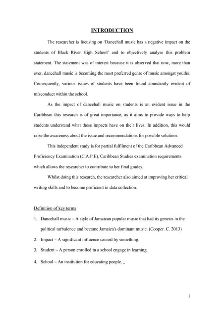 CAPE Communication Studies IA | PDF