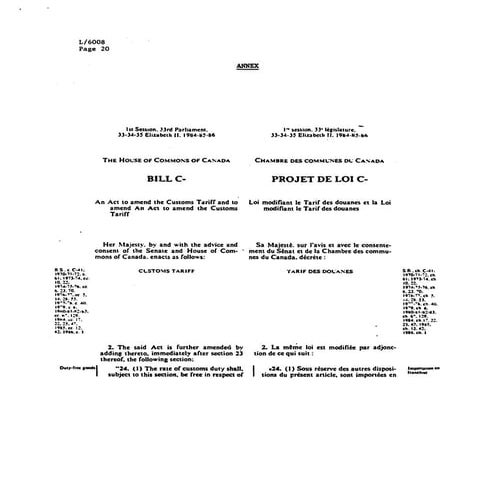 CaribCan - An Act to Amend the Customs Tariff [Canada] | PDF