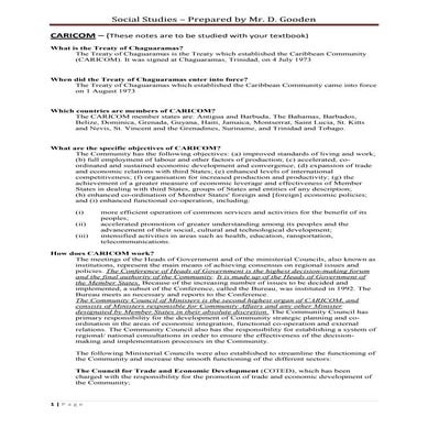 Caricom Notes | DOCX