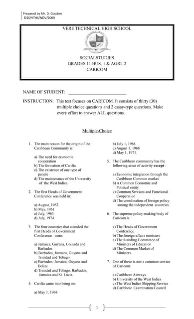 Caricom notes regional integration | PDF