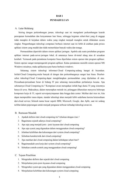 MAKALAH CLOUD COMPUTING : PENYIMPANAN AWAN YANG LEBIH EFISIEN DAN PRAKTIS.docx