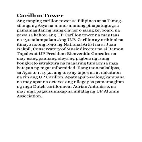 Carillon tower | DOCX