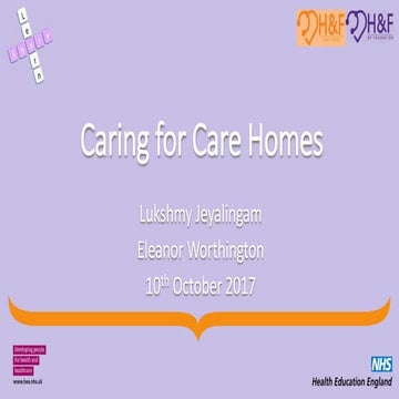 Caring for care homes bootcamp slides | PPTX