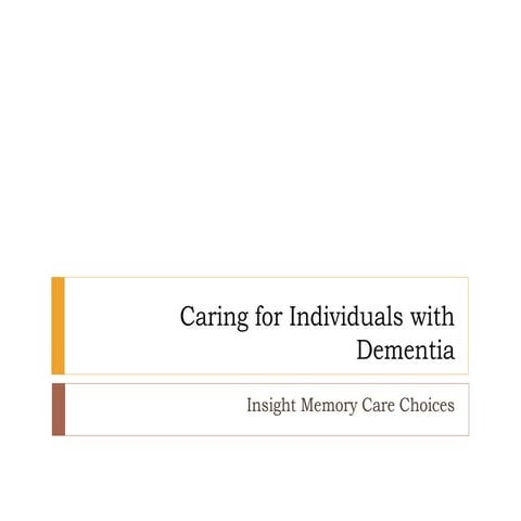 Early Signs of Dementia | PPTX