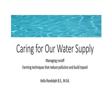 Caring for our water supply | PPT