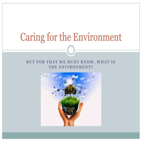 Caring for the environment | PPTX