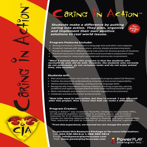 Caring In Action CAN | PDF