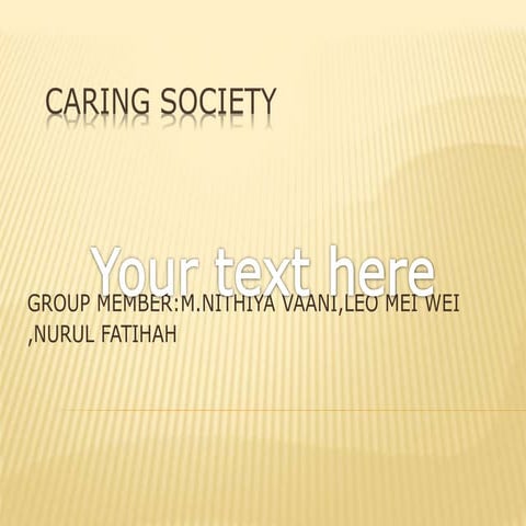 Caring society | PPTX