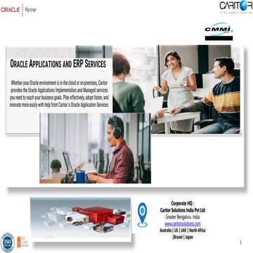 Caritor_Oracle System Integrator( Oracle On Prem and Oracle Cloud) | PPT