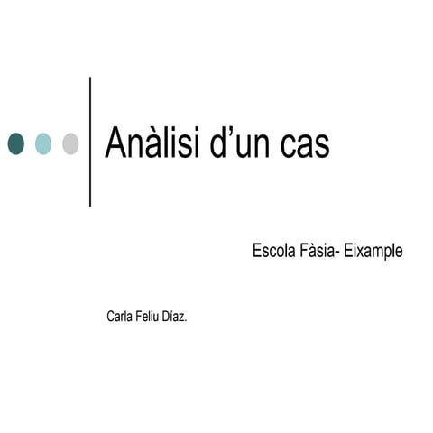 Carla feliu. anàlisi d'un cas | PPT