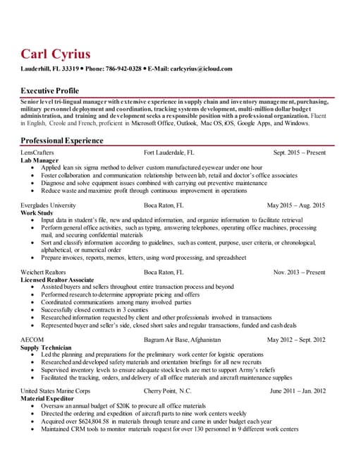 Miles McCoy Resume | PDF