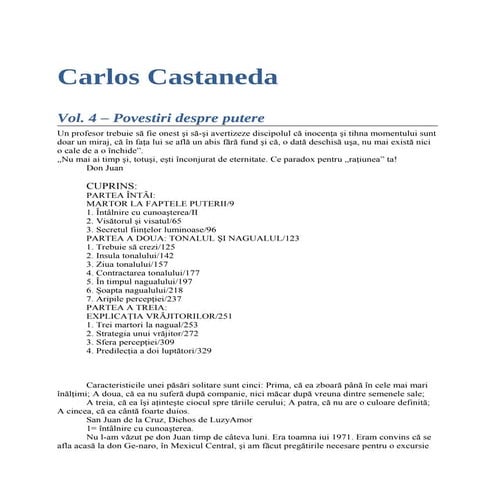 Carlos Castaneda Povestiri-despre-putere | PDF