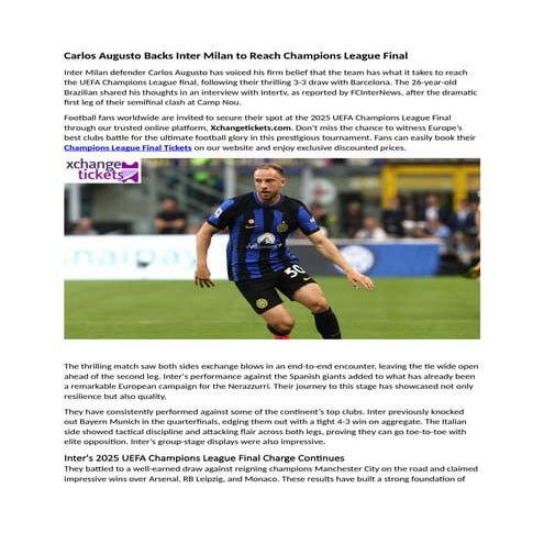 Carlos Augusto Backs Inter Milan to Reach Champions League Final.docx