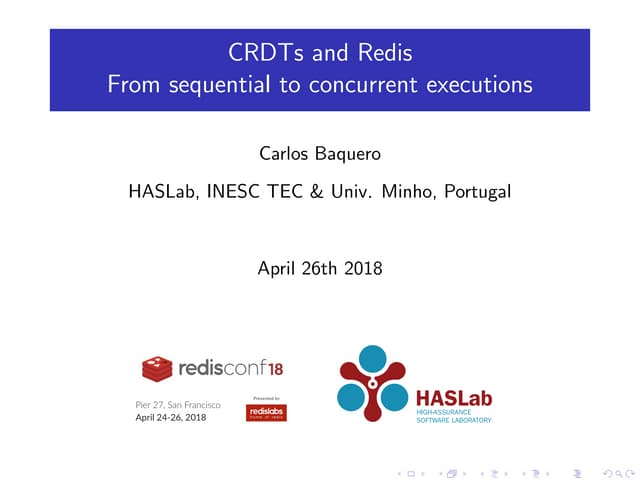 Redisconf18 Crdts And Redis From Sequential To Concurrent Executions Ppt 6325