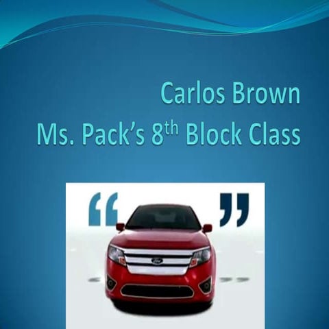 Carlos Brown Conditional Statement In Advertising Project | PPT