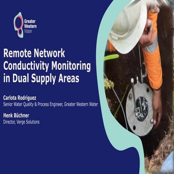 REMOTE NETWORK CONDUCTIVITY MONITORING IN DUAL SUPPLY AREAS | PPT