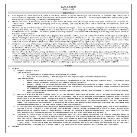 Carl rogers | DOCX