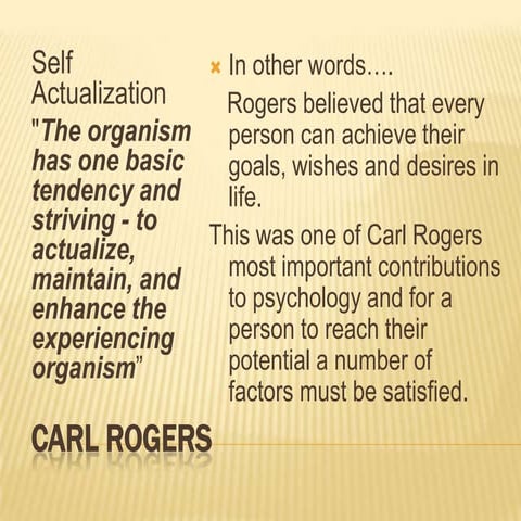 Carl rogers Theory of personality | PPTX