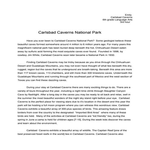 Carlsbad Caverns | PPTX