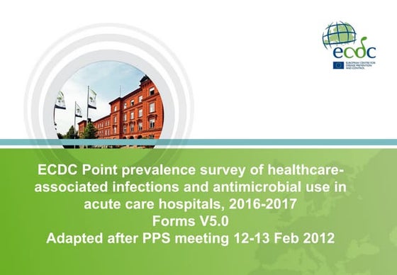 Proposed changes to the PPS protocol for discussion. Carl Suetens (ECDC ...