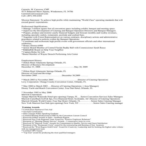 Carmelo Carrozza Resume | DOC
