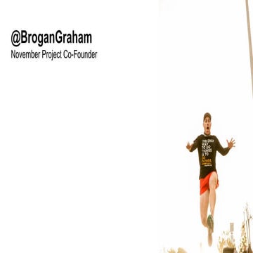 Brogan Graham: November Project | Building Community | PDF