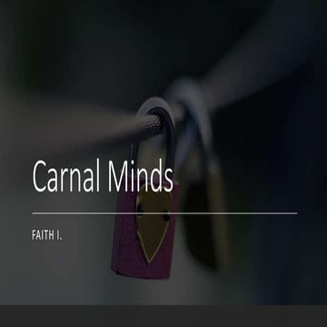 Carnal Minds | PPT