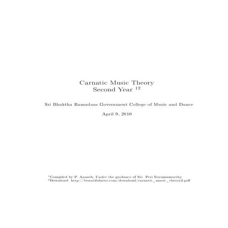 Carnatic music theory_notes_year_2 | PDF