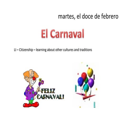 Carnaval | PPT | National & Civic Holidays | Holidays