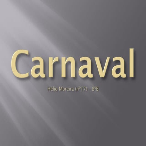 Origem da palavra carnaval | DOCX
